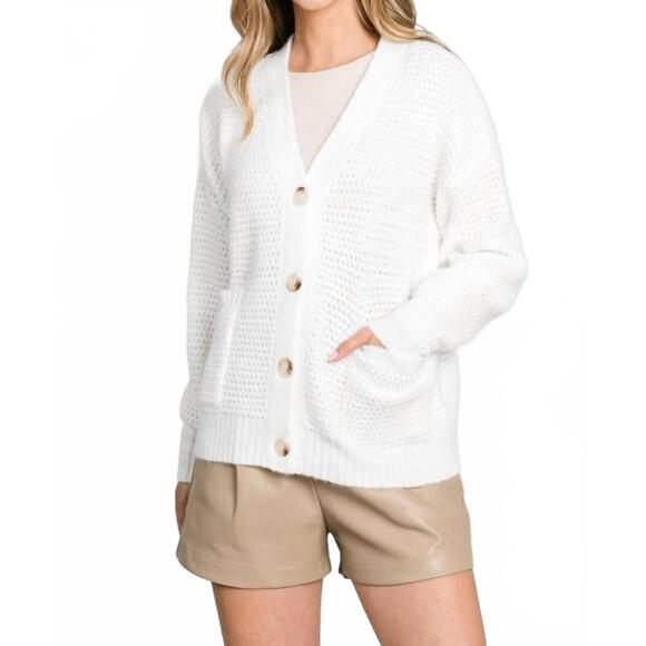 Allie Rose | Sweaters | New Allie Rose Chloe Cardigan In Off White ...
